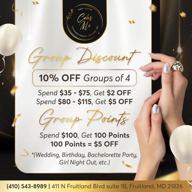 Promotions - Color Me Nails Lashes and Spa